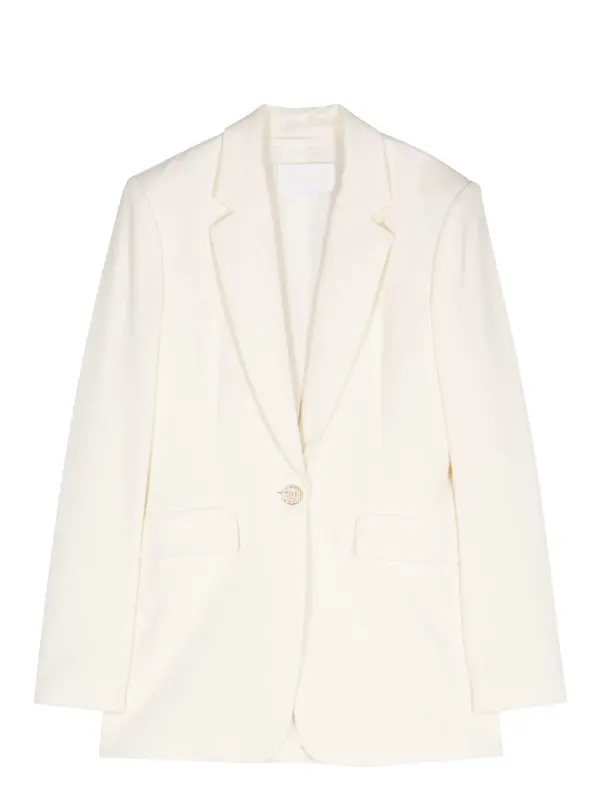 GENNY Single-breasted Blazer - White