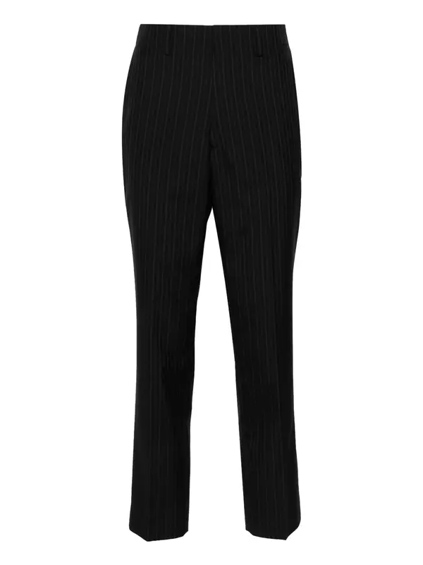 Junya Watanabe Pinstripe Slim-cut Tailored Trousers - Black