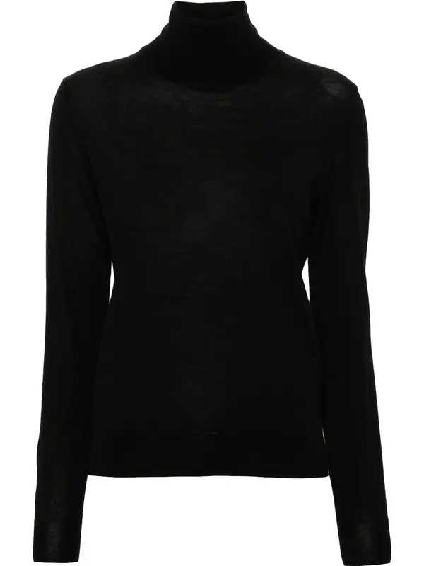 P.a.r.o.s.h Roll-neck Fine-knit Jumper - Black