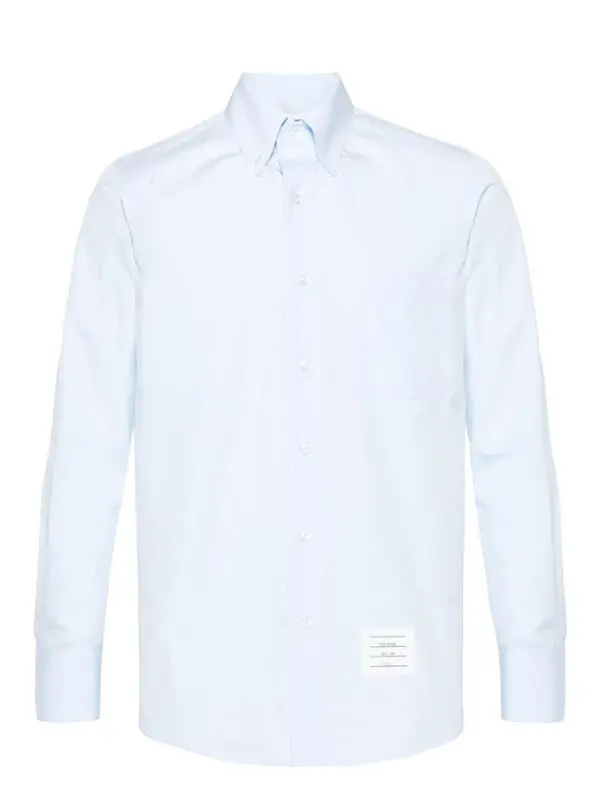 Thom Browne Pointed-collar Cotton Shirt - Blue