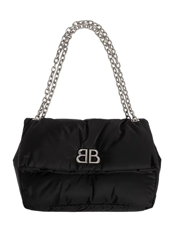Balenciaga Medium Monaco Shoulder Bag - Black