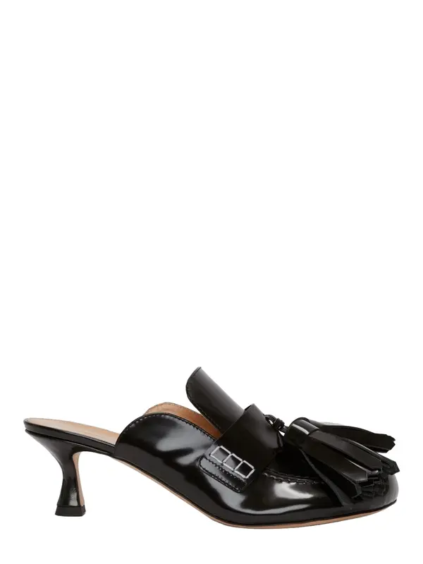 JW Anderson Tassel-detail Leather Mules - Black