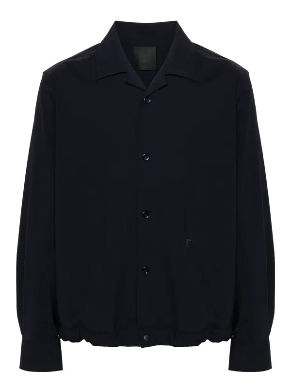 Givenchy Drawstring Wool-blend Shirt Jacket - Blue