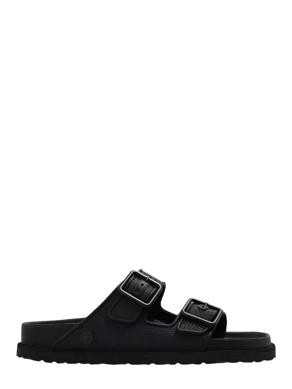 BIRKENSTOCK Arizona Raffia Slides - Black