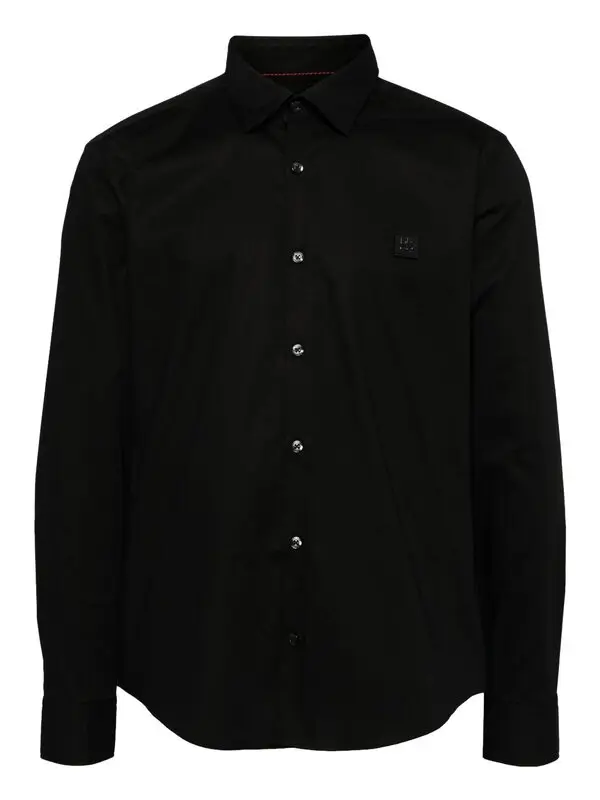 Hugo Logo Patch Slim Fit Shirt - Black