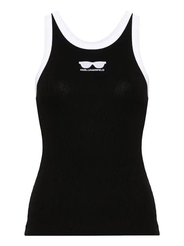 Karl Lagerfeld Sunglasses Tank Top - Black