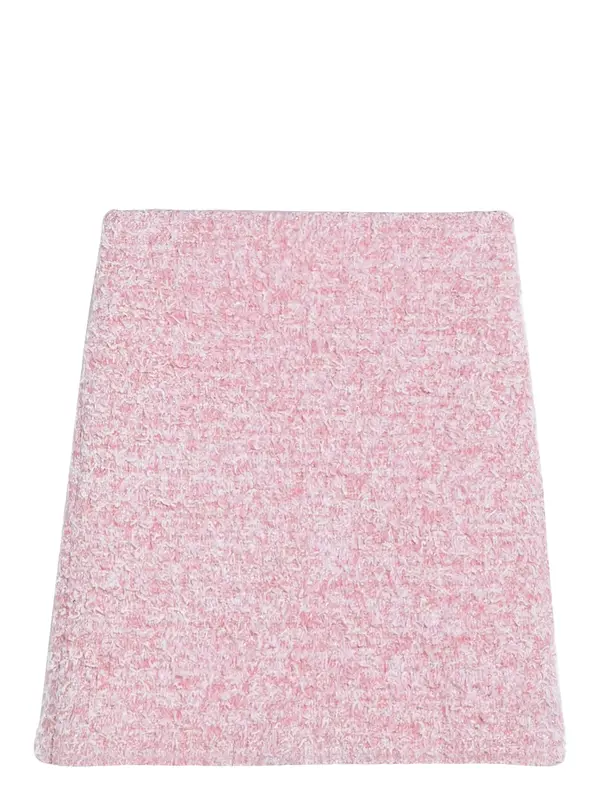 Balenciaga Cotton-blend Tweed Mini Skirt - Pink