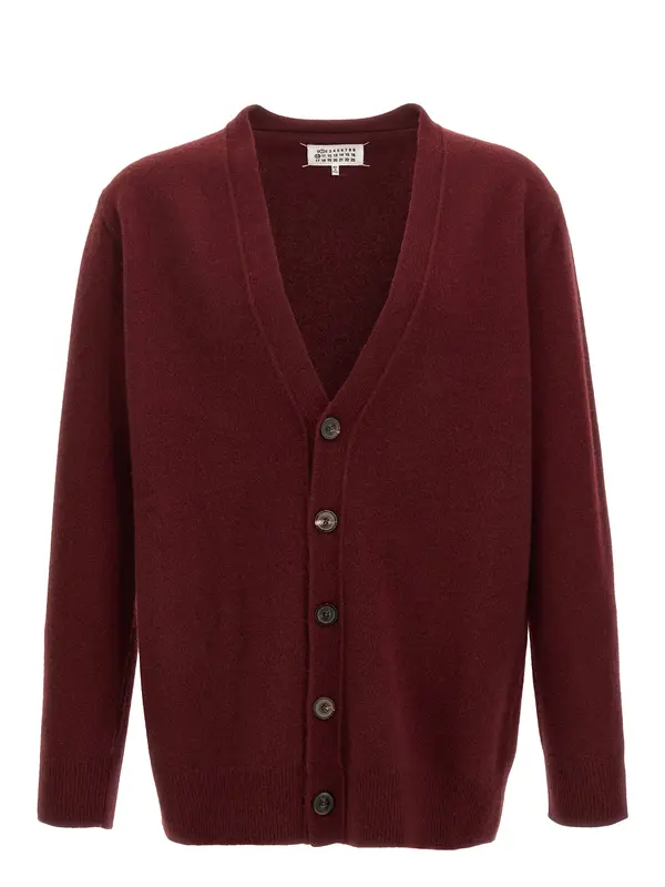 MAISON MARGIELA Wool Cardigan - Bordeaux