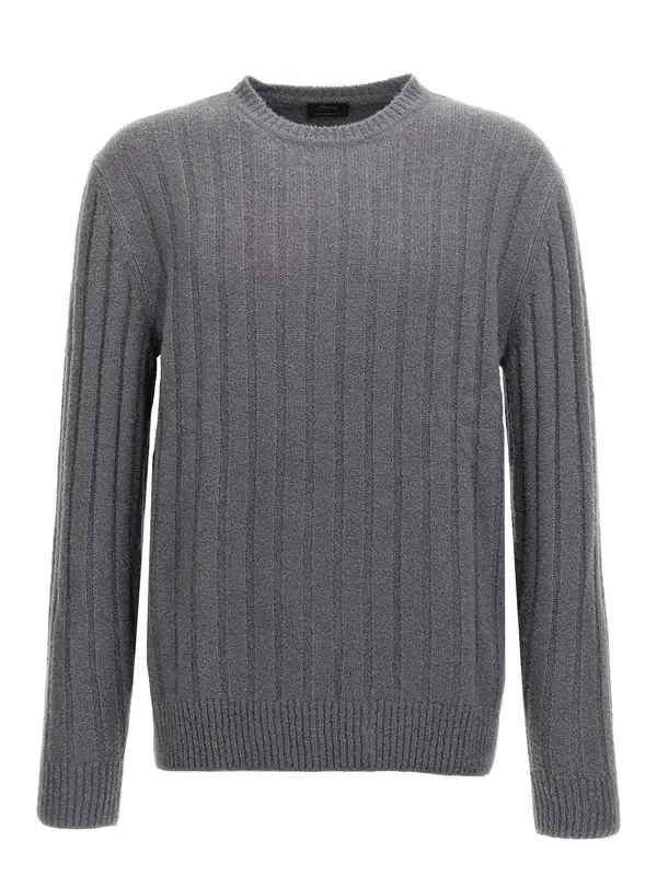 Brioni Cashmere And Silk Crewneck Sweater - Gray