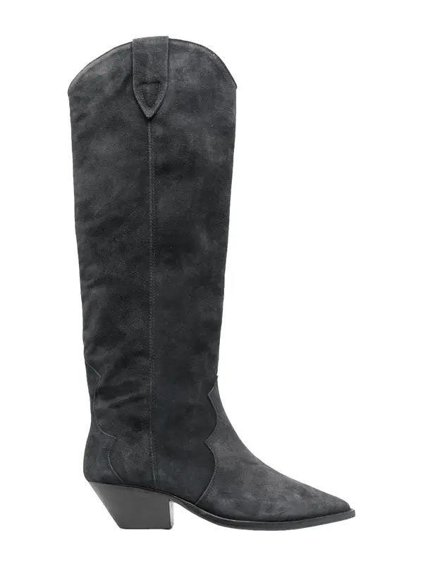 Isabel Marant Denvee Leather Boots - Black