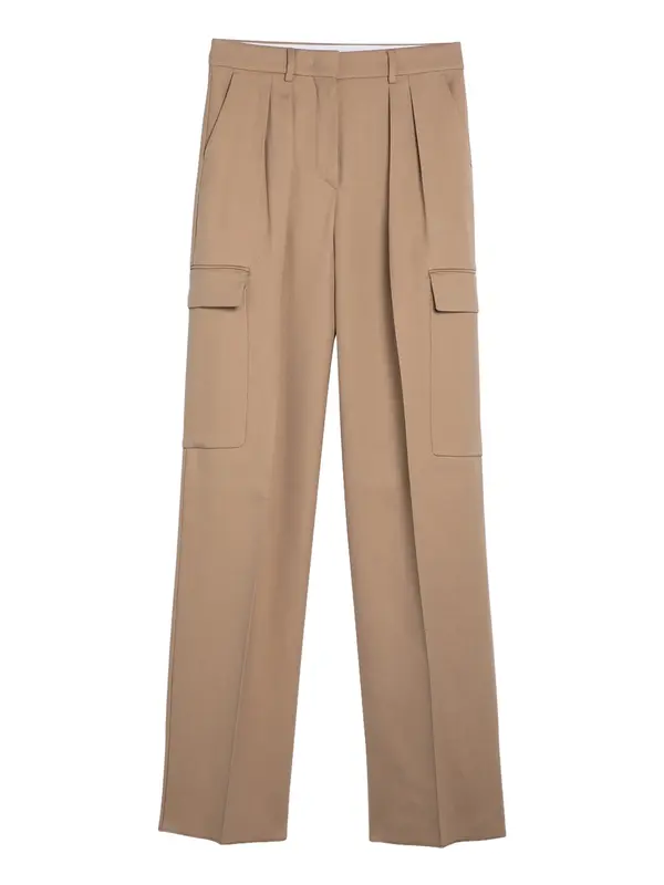 Sportmax Cargo Wide Leg Trousers - Beige