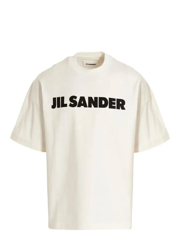 JIL SANDER Logo Print T-shirt - White/black