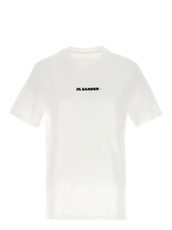 JIL SANDER Logo Print T-shirt - White/black