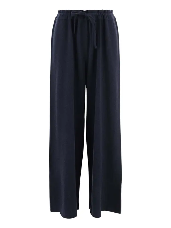 JIL SANDER Cashmere Wide Leg Pants - Blue