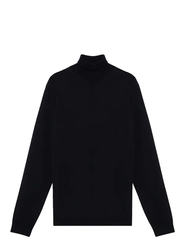 ROBERTO COLLINA Merino Wool Turtleneck Sweater - Blue