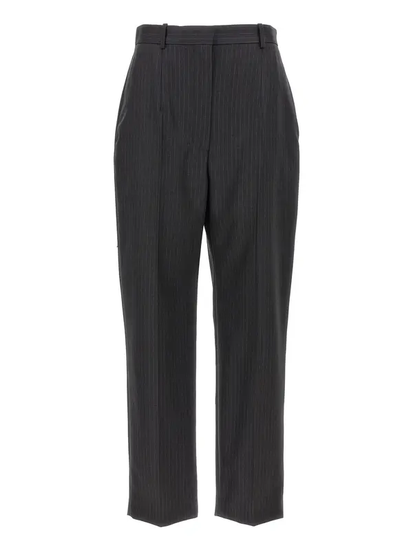 Alexander McQueen Pinstripe Wool Pants - Gray