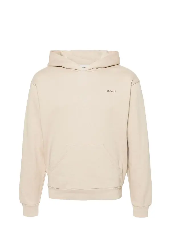 Coperni Horn Logo-print Hoodie - Neutrals