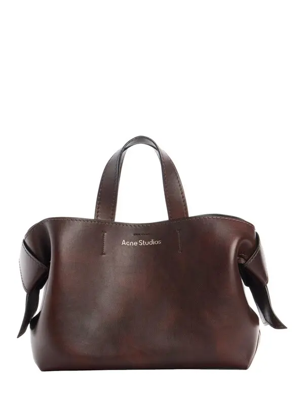 Acne Studios Musubi Leather Tote - Dark Brown