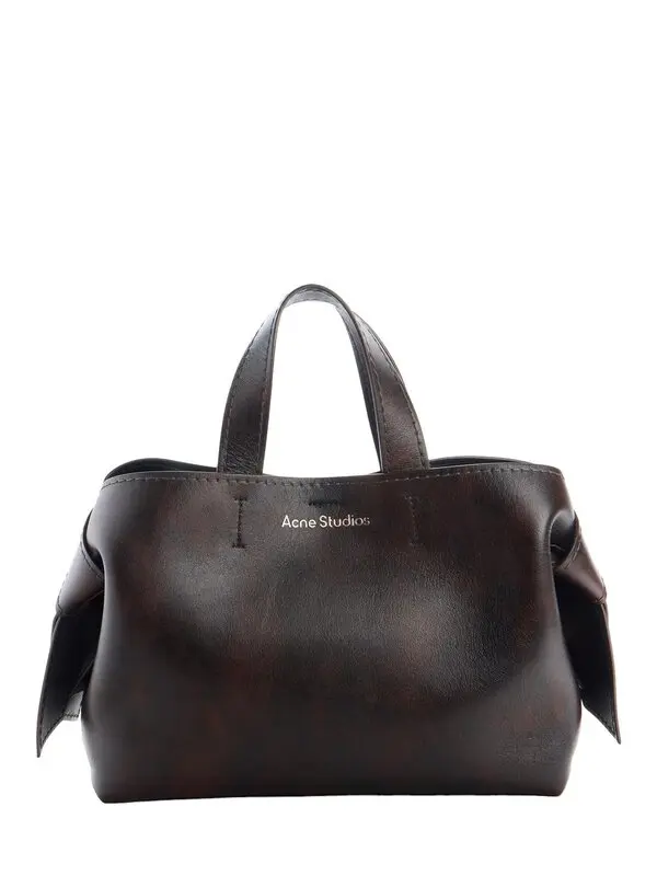 Acne Studios Musubi Leather Tote - Dark Brown