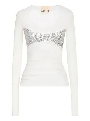 ANIYE BY Tulle Top With Crystals - White