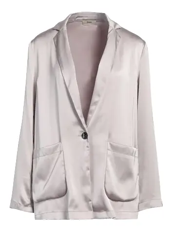 Herno Single-breasted Satin Blazer - Grey