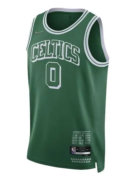 Nike Boston Celtics Jayson Tatum City Edition Swingman Jersey - Green/white