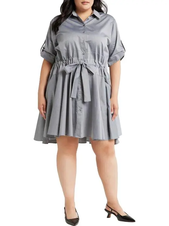 HARSHMAN Meadow Shirtdress - Grey