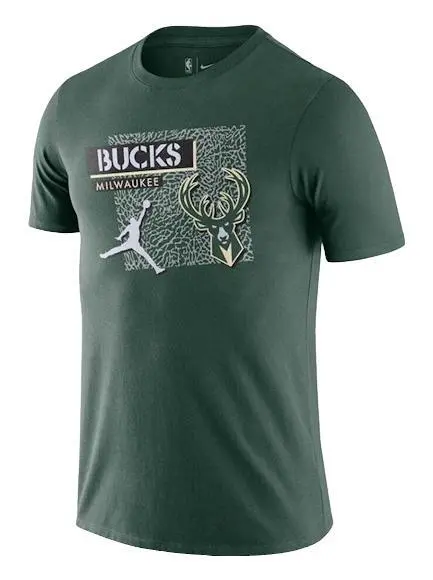 JORDAN Nba Milwaukee Bucks T-shirt - Dark Green