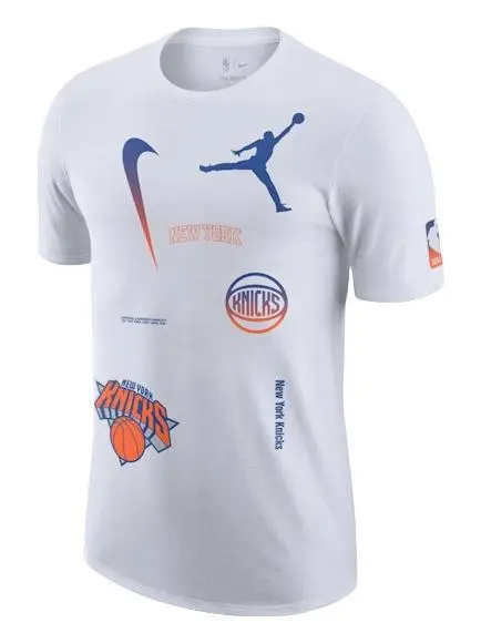 JORDAN Nba New York Knicks Courtside Statement Edition T-shirt - White