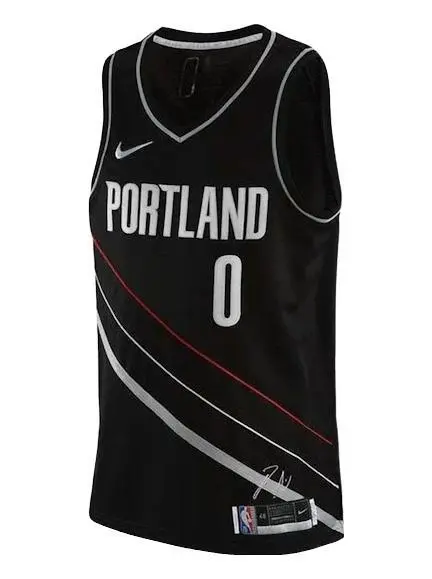 Nike Portland Trail Blazers D Lillard Swingman Jersey - Black