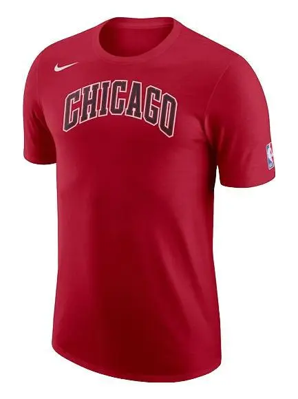 Nike Nba Chicago Bulls Essiantial City Edition Logo T-shirt - Dark Red
