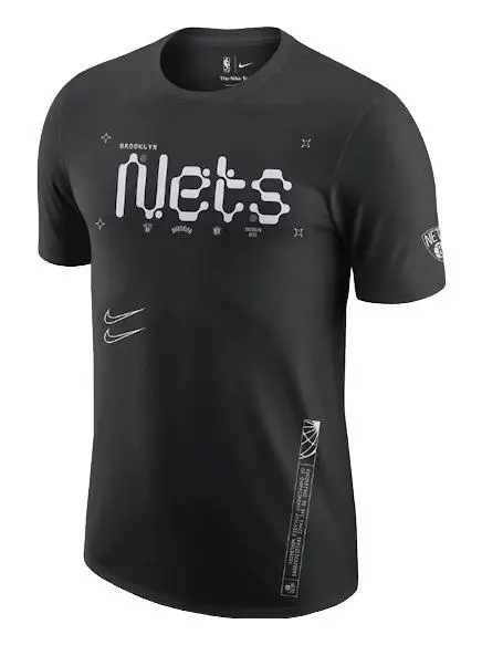 Nike Nba Brooklyn Nets Max 90 Loose Fit T-shirt - Black