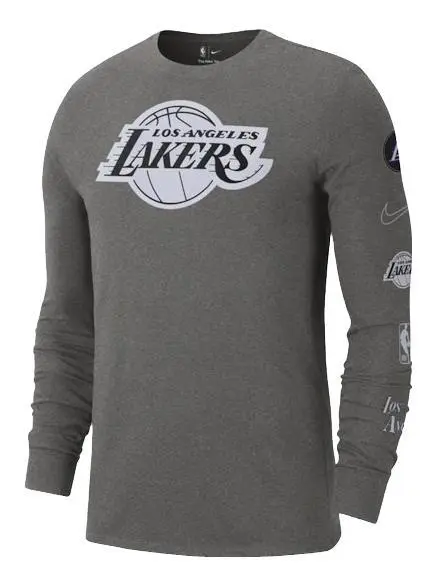 Nike Nba Los Angeles Lakers City Edition Long Sleeve T-shirt - Grey