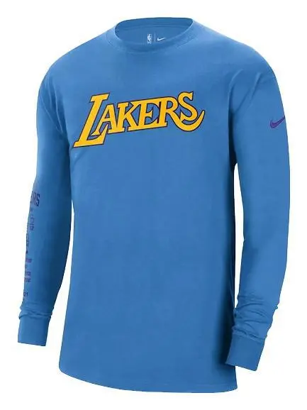 Nike Nba Los Angeles Lakers Courtside Long Sleeve T-shirt - Blue