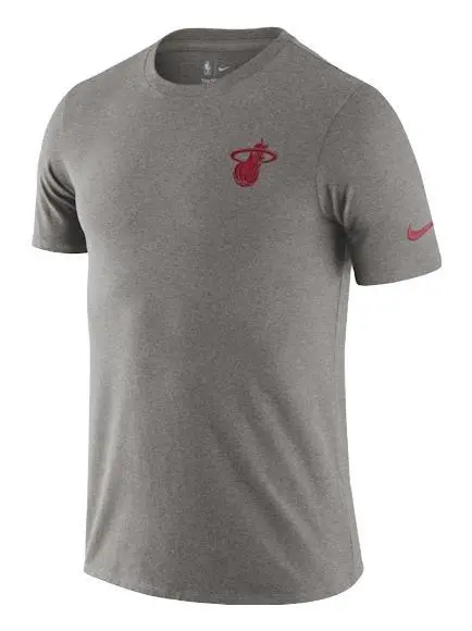 Nike Nba Miami Heat Logo T-shirt - Gray