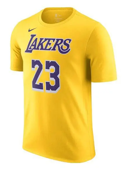 Nike Nba Los Angeles Lakers Lebron James T-shirt - Yellow/purple