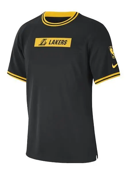 Nike Nba Los Angeles Lakers Courtside Drifit T-shirt - Black