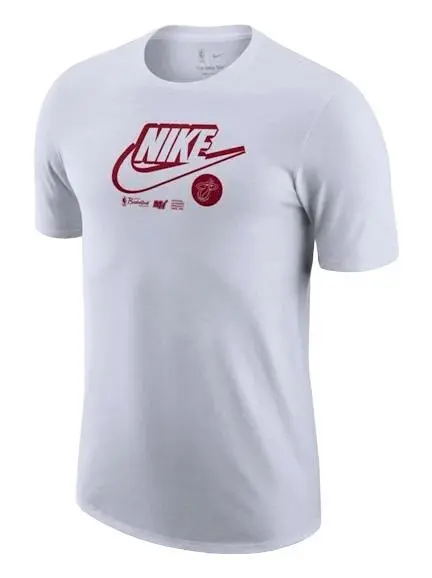Nike Nba Miami Heat Logo T-shirt - White/dark Red