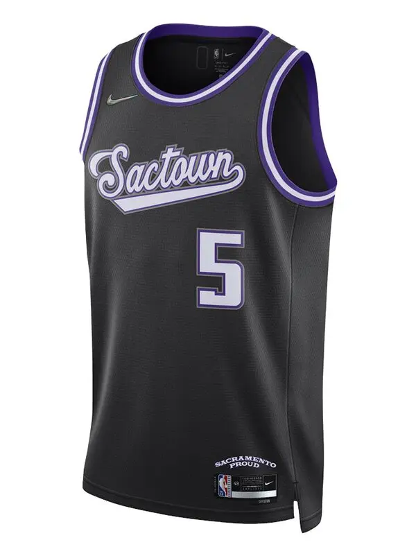 Nike Nba Sacramento Kings De’aaron Fox City Edition Drifit Swingman Jersey - Black