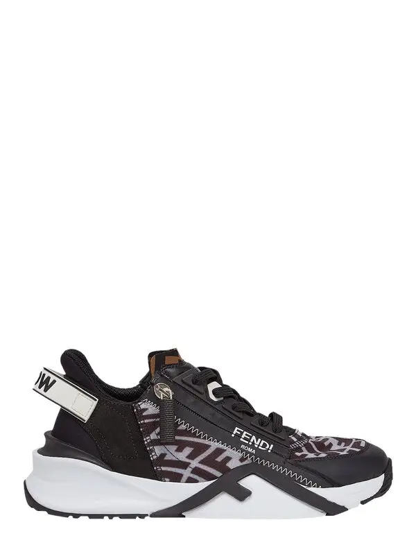 Fendi Flow Ff Motif Low Sneakers - Black