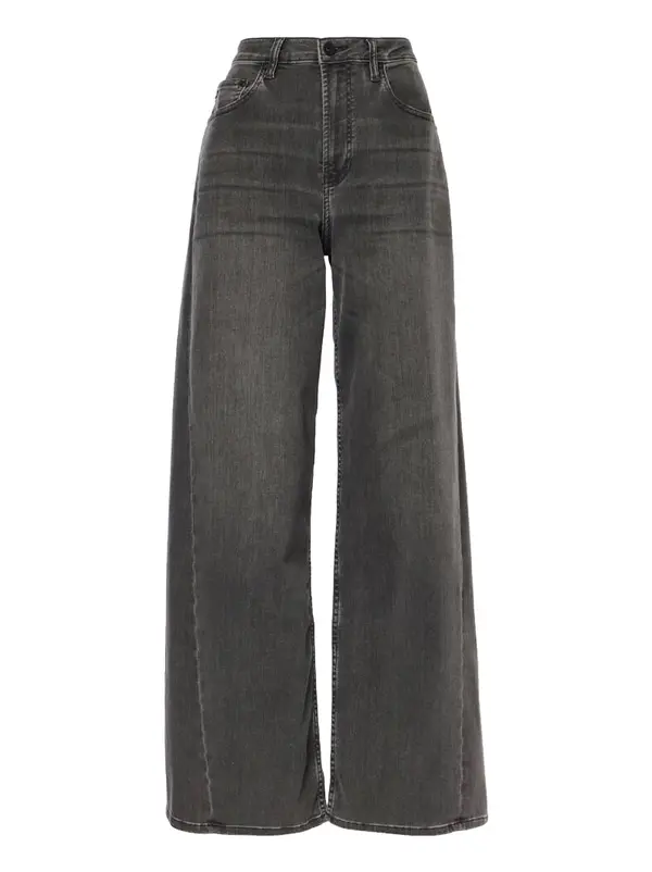 Ag Mid-rise Wide-leg Jeans - Grey