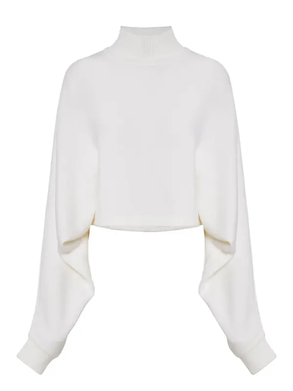 Alaïa Wool Turtleneck Sweater - White