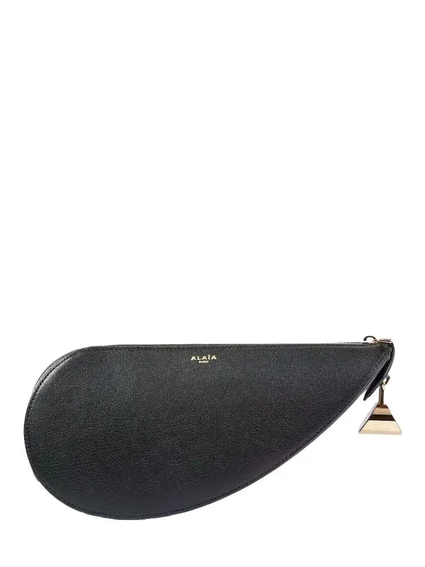 AZZEDINE ALAIA Alaïa Le Demi Cœur Leather Clutch - Black