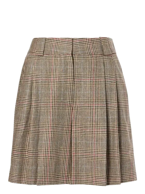 BLAZÉ MILANO Checked Silk Shorts - Beige
