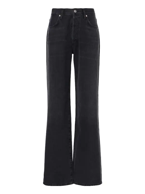 Citizens Of Humanity Annina High-rise Wide-leg Jeans - Black