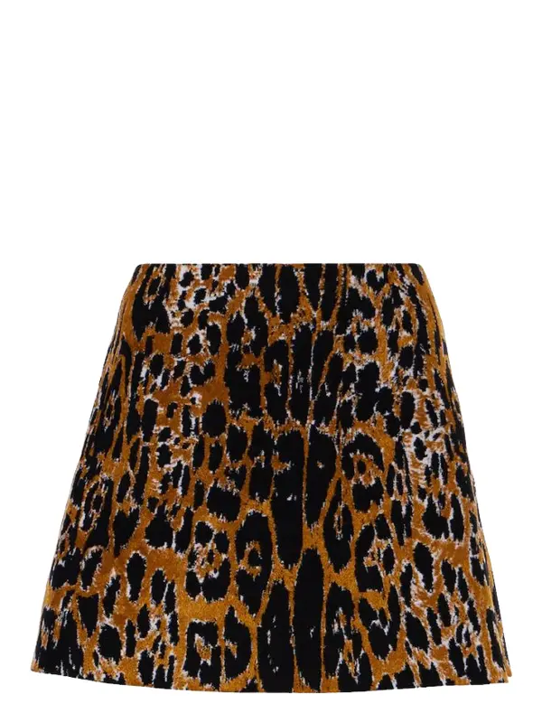 Alaïa Leopard-print Mini Skirt - Black