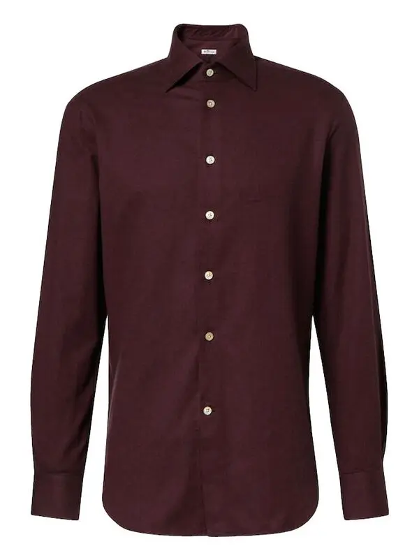 Kiton Cotton Shirt - Burgundy