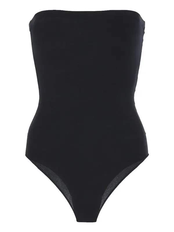 Alaïa Strapless Bustier Bodysuit - Black