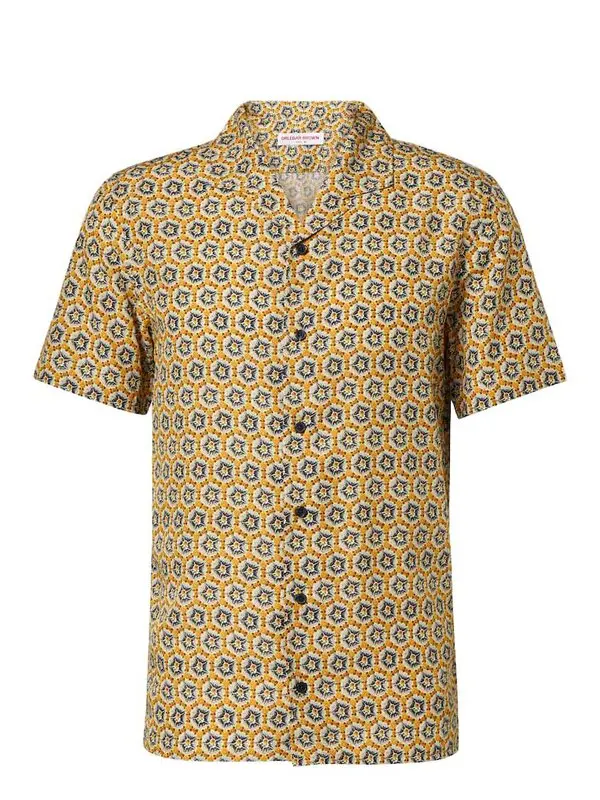 Orlebar Brown Ribbert Bowling Shirt - Yellow