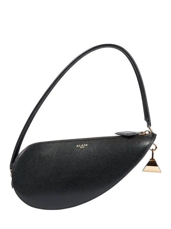 Alaïa Le Demi-cœur Leather Shoulder Bag - Black